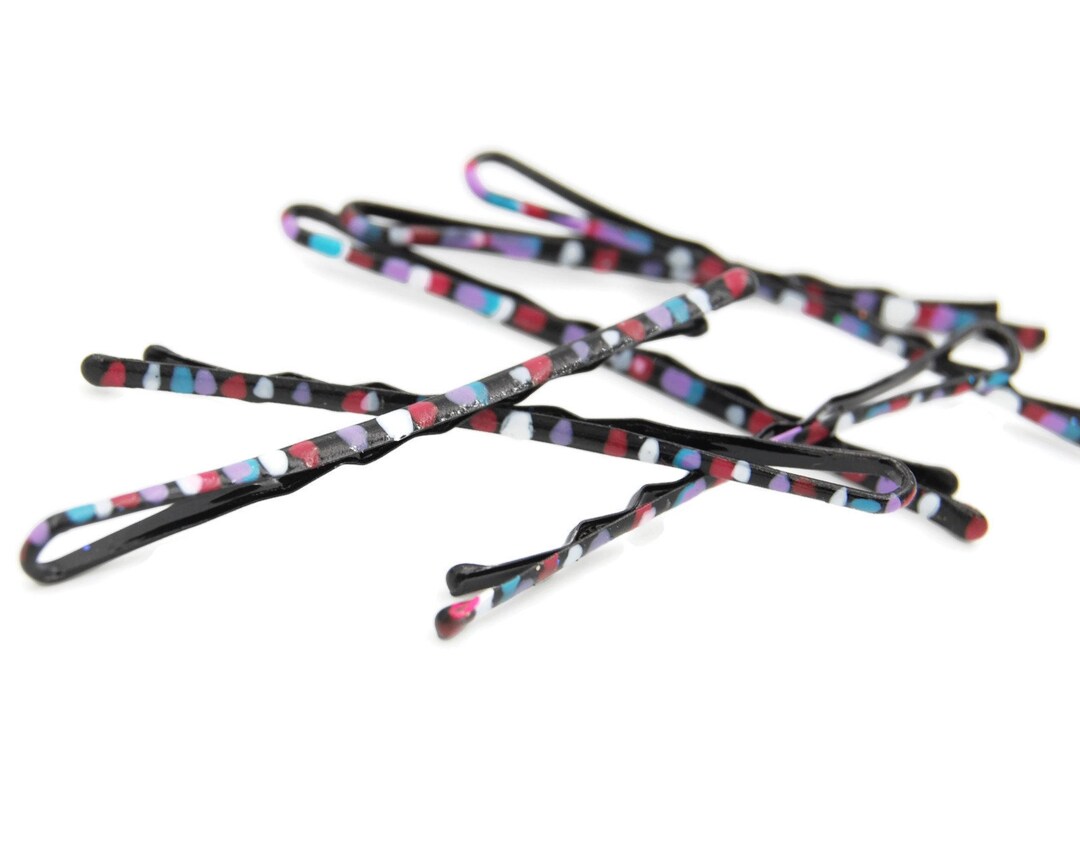 Spotted Accessories, Colored Bobby Pins, Polka Dots, Decorative Bobby ...