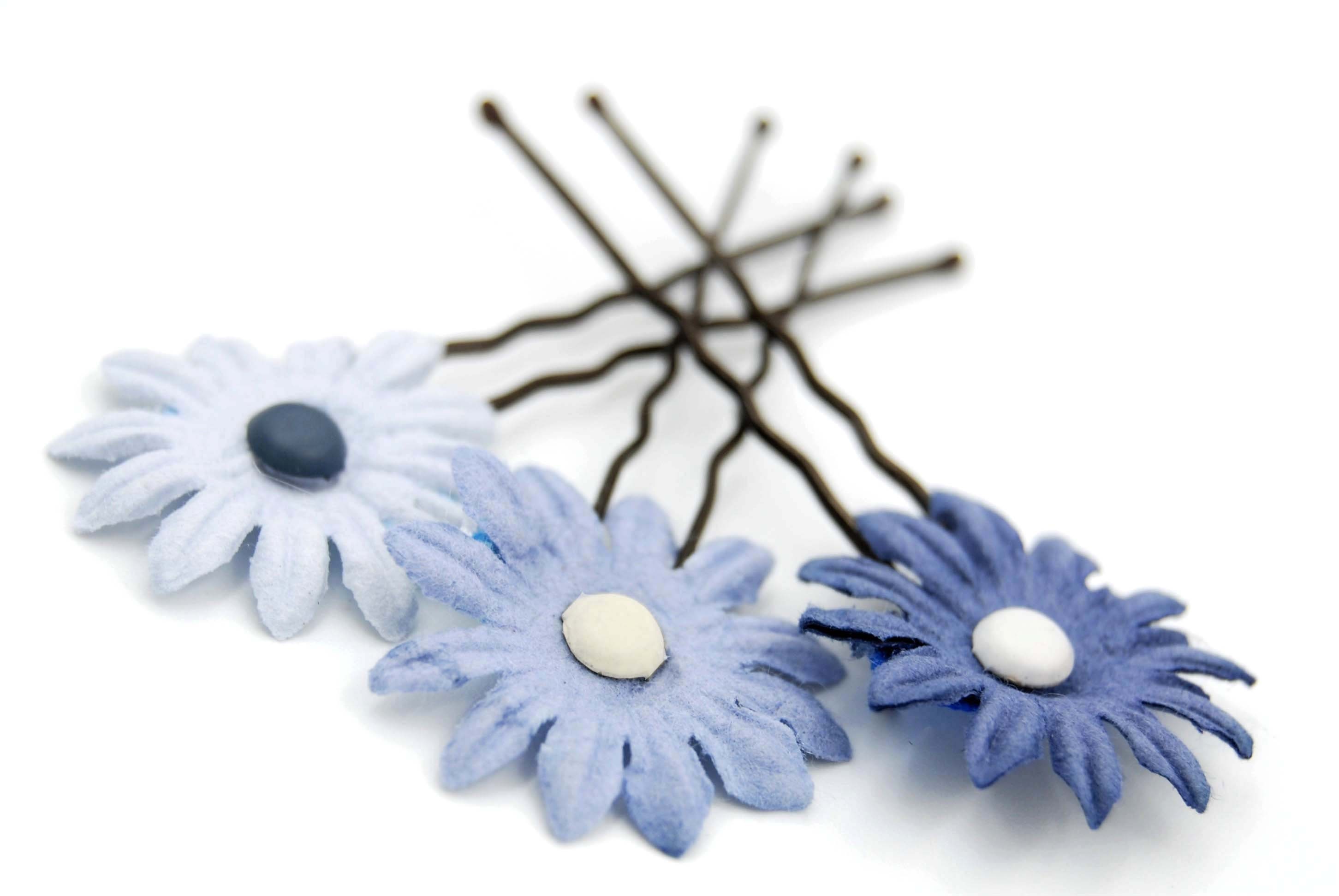 Light Blue Paper Flower Hair Pin Decorative Hair Pin Small | Etsy