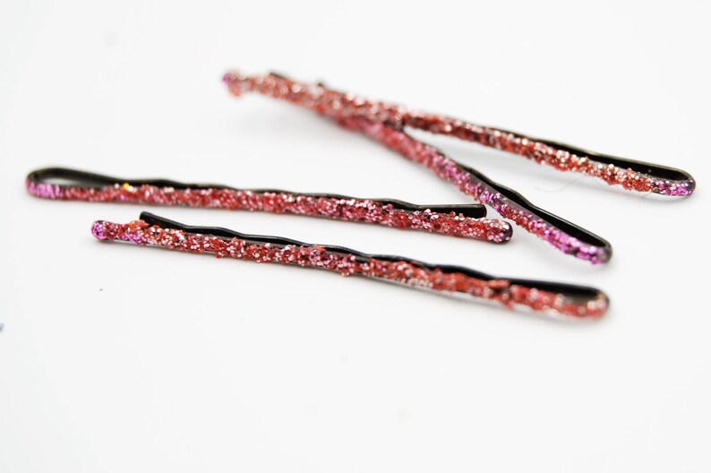 Light Pink Glitter Bobby Pins Pink Bobby Pins Pink Glitter - Etsy