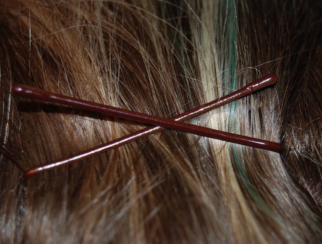 Chocolate Mocha Brown 2 Inch Bobby Pins, Natural Brown Color Bridal ...