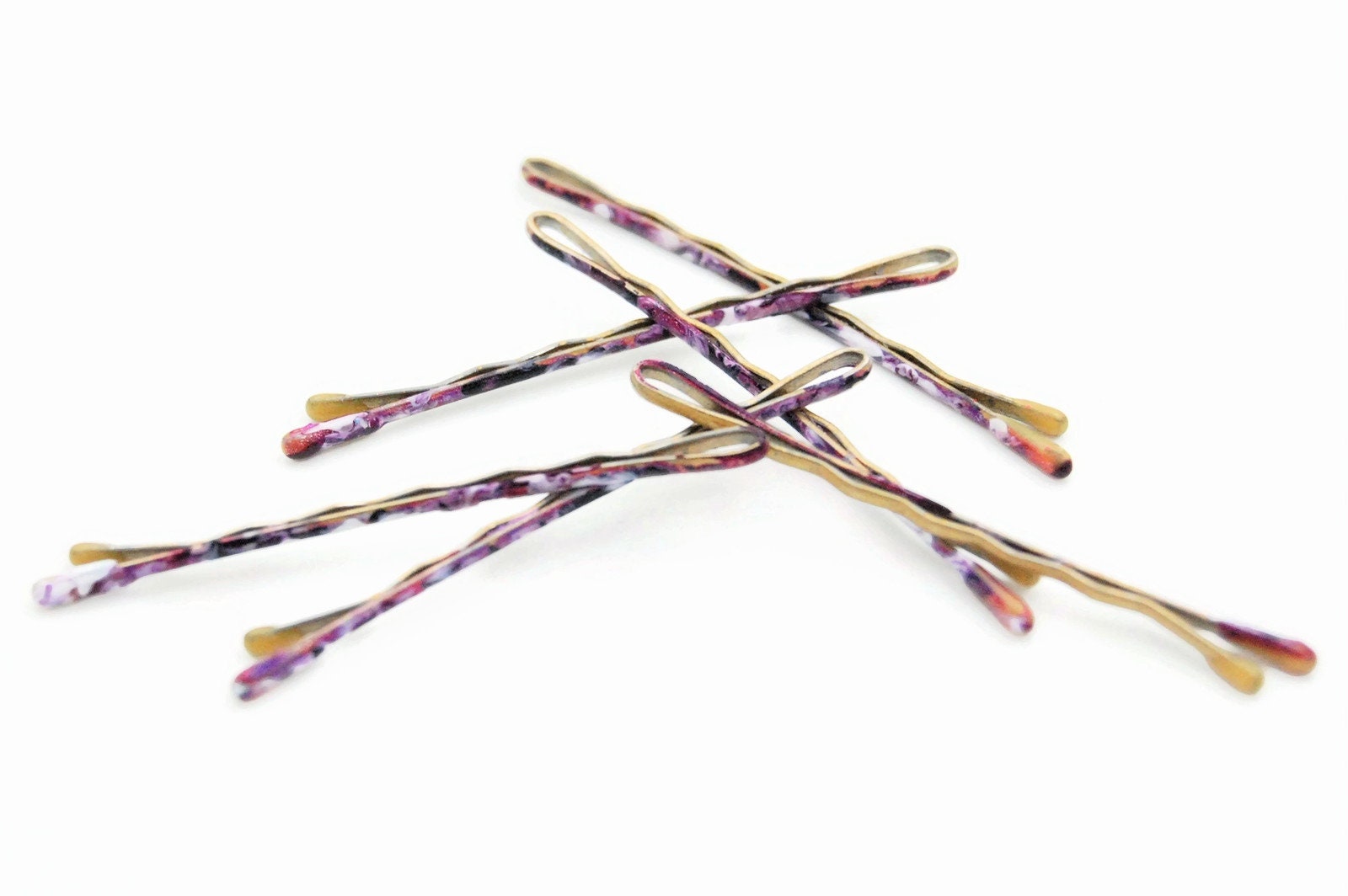 Pink Colored Bobby Pins Tie Dye Marble Swirl Pink Marbled | Etsy