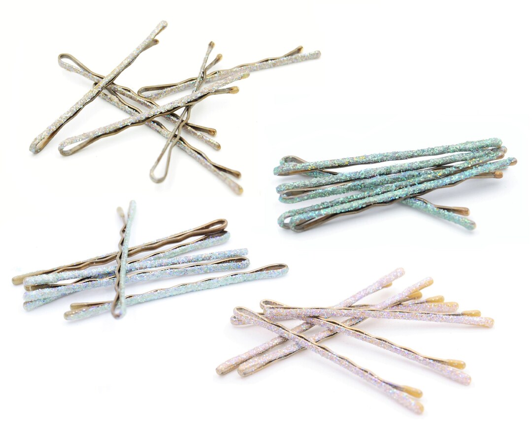 Shimmery Bobby Pins, Sparkly Bridal Bobby Pin, Glittery Bridesmaid ...