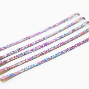 Rainbow Glitter Bobby Pins, Pink Glitter Hair Pins, Pink Bobby Pins ...