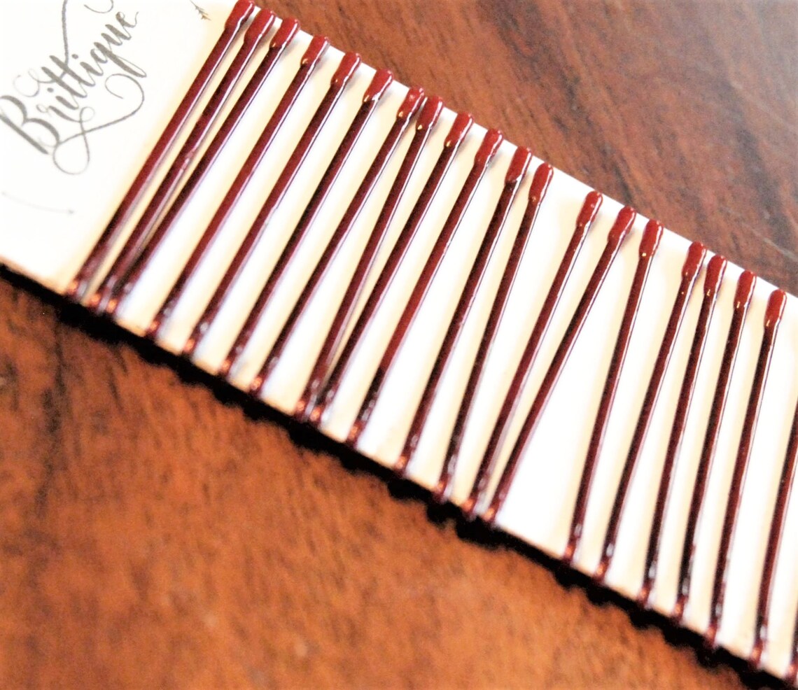 Scarlet Red Colored Bobby Pins Firetruck Red Hair Pins Red | Etsy