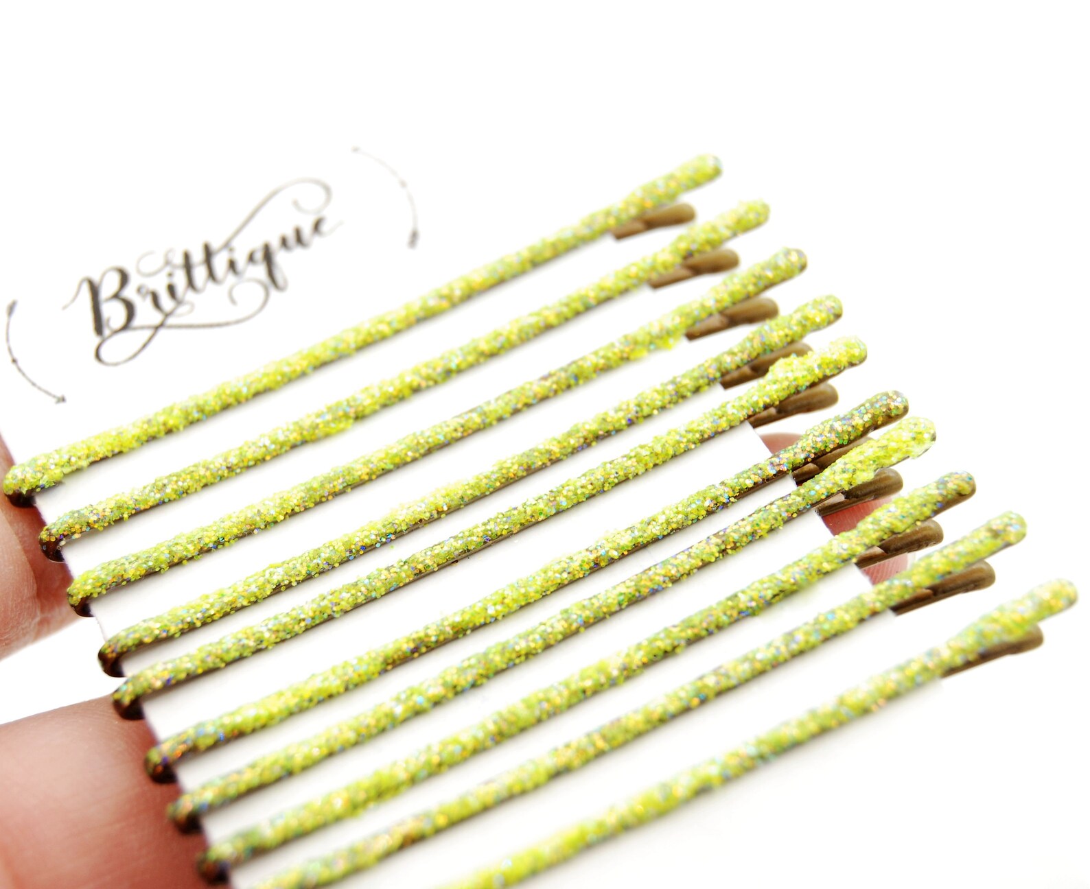 Yellow Glitter Hair Pins Yellow Bobby Pins Glitter Bobby | Etsy