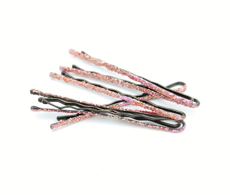 Light Pink Glitter Bobby Pins Pink Bobby Pins Pink Glitter - Etsy
