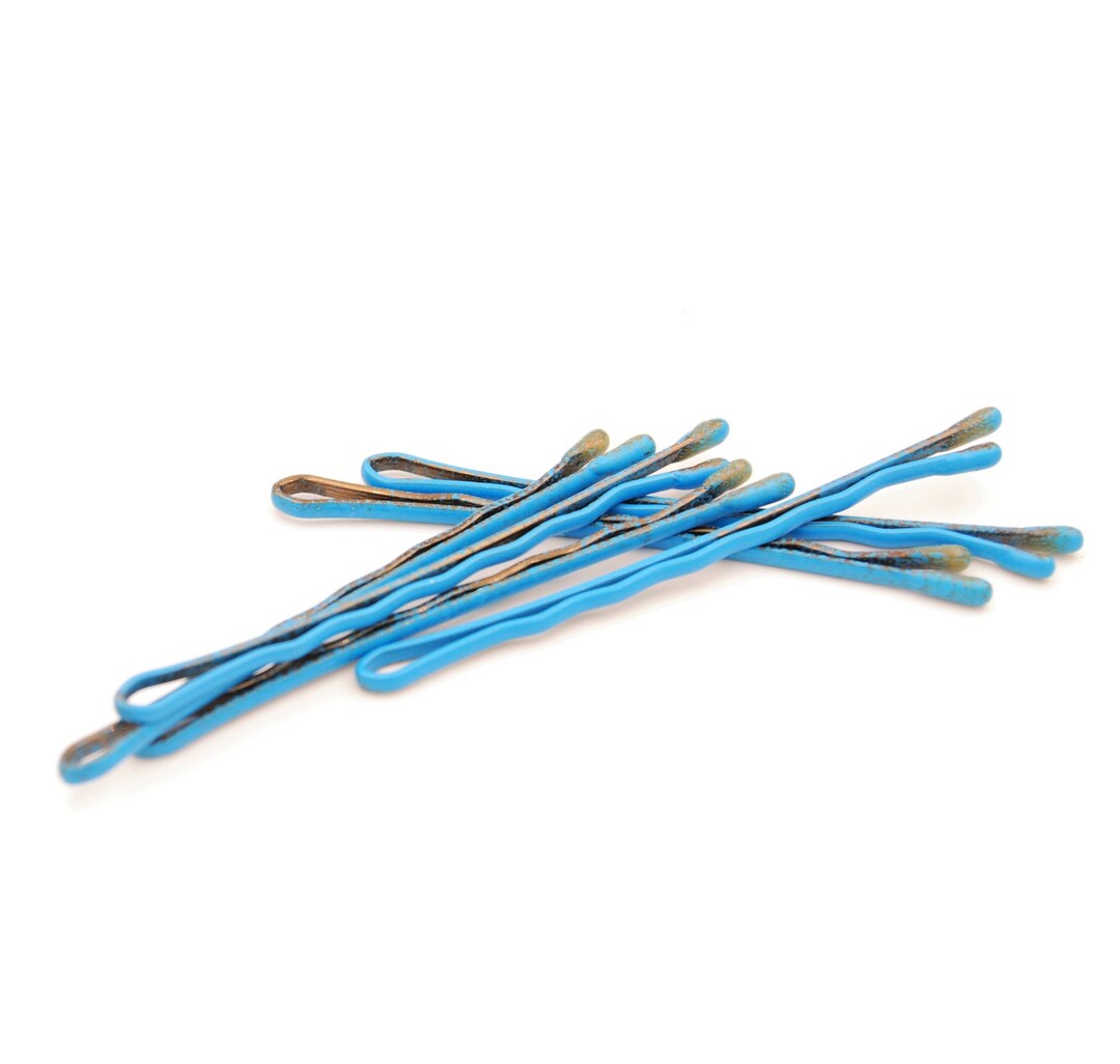 Olympic Blue Wedding Hair Pins, Olympic Blue Colored Bobby Pins, Blue ...