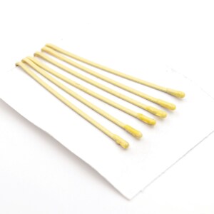 Pastel Yellow Bobby Pins, Light Yellow Hair Pins, Yellow Wedding ...