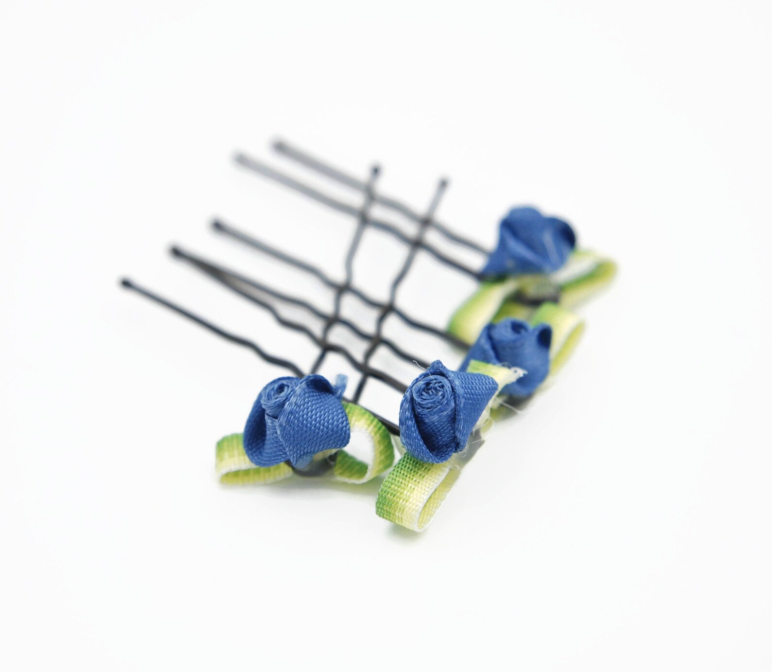 Decorative Hair Pins Blue Flower Hair Pin Blue Rose Hair | Etsy