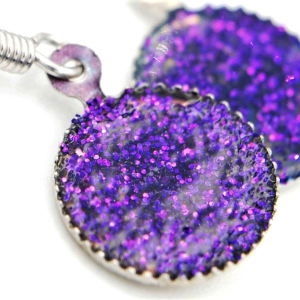 Purple Earrings - Etsy