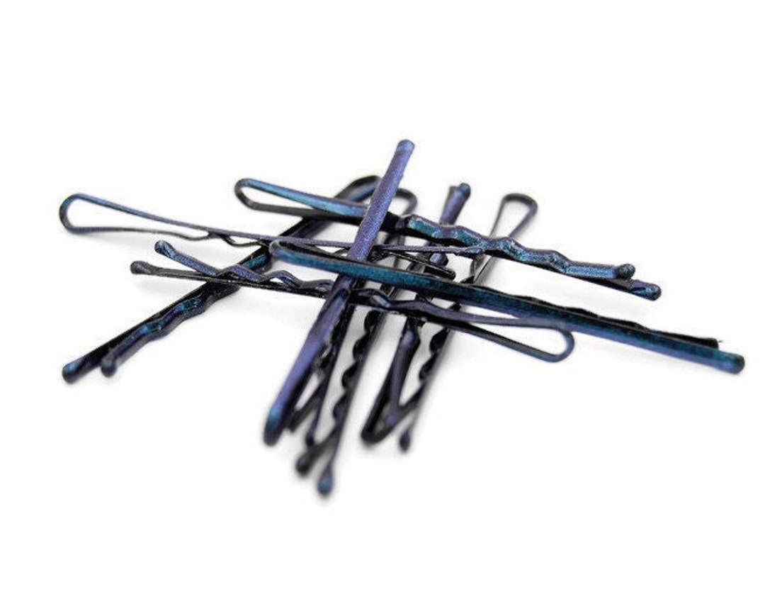Color Shift Metallic Teal Colored Bobby Pins, Chromatic Green Bobby ...