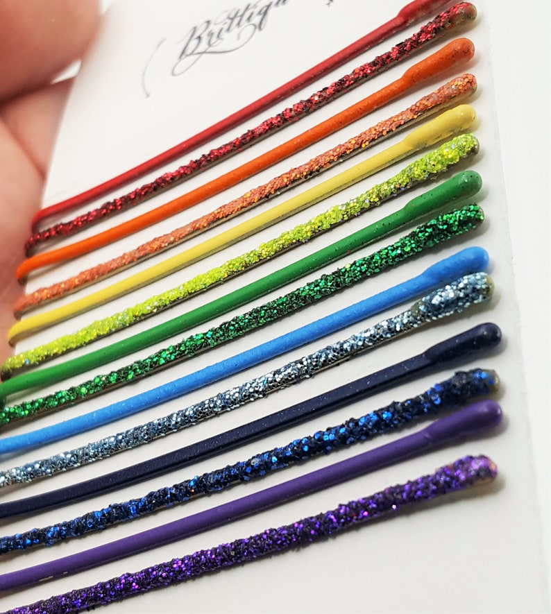 Rainbow Bobby Pins Roygbiv Colored Bobby Pins Gay Pride - Etsy