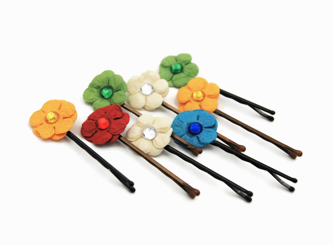 Flower Hair Pin, Flowergirl Hair Pin, Small Flower Bobby Pin ...