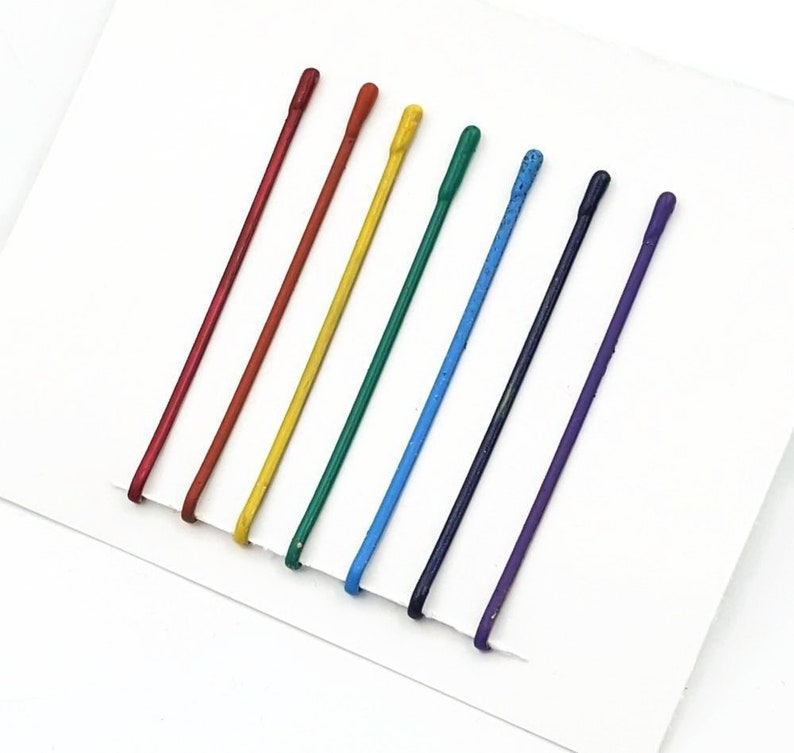 Rainbow Bobby Pins Roygbiv Colored Bobby Pins Gay Pride - Etsy