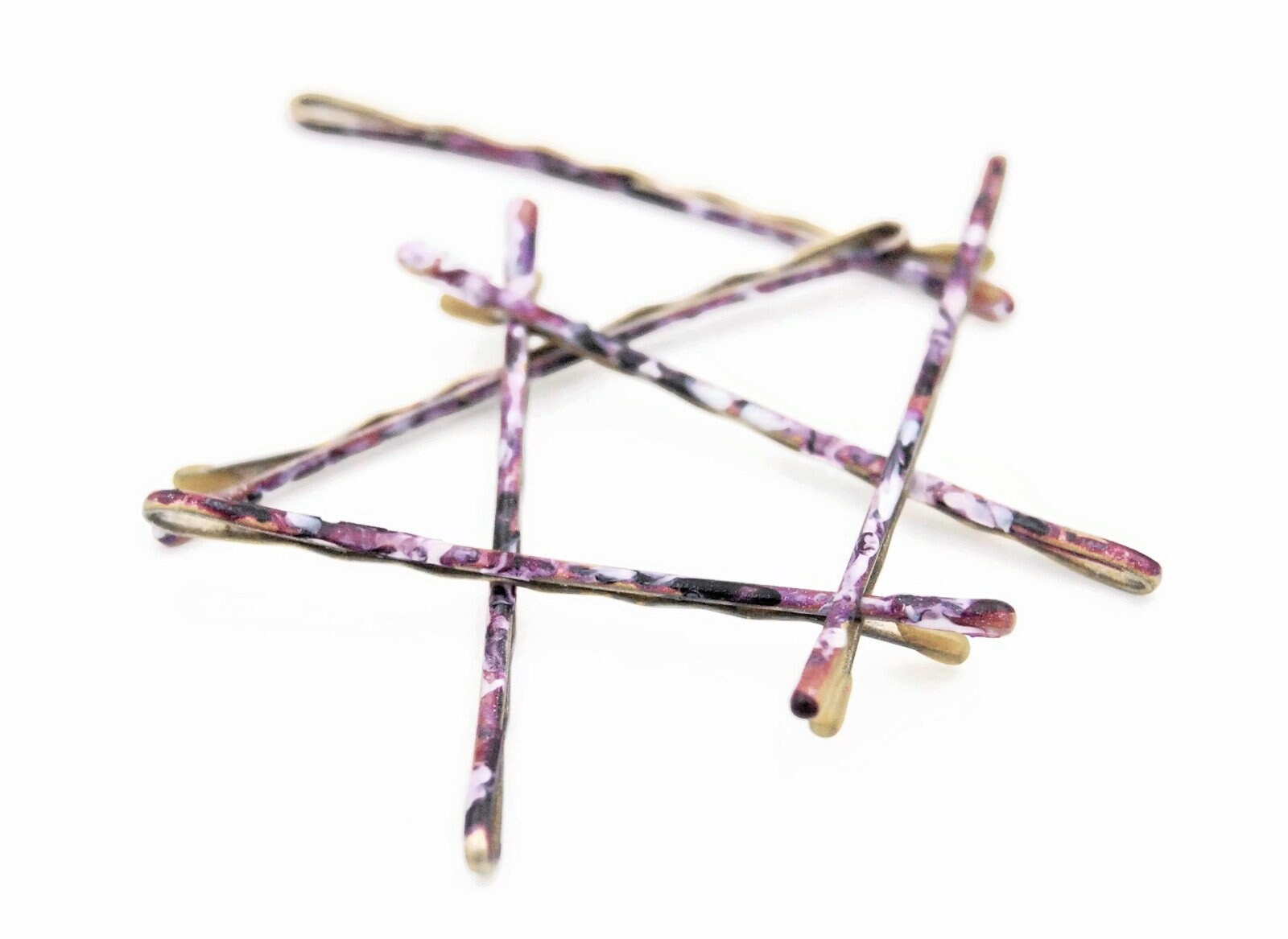 Pink Colored Bobby Pins Tie Dye Marble Swirl Pink Marbled | Etsy