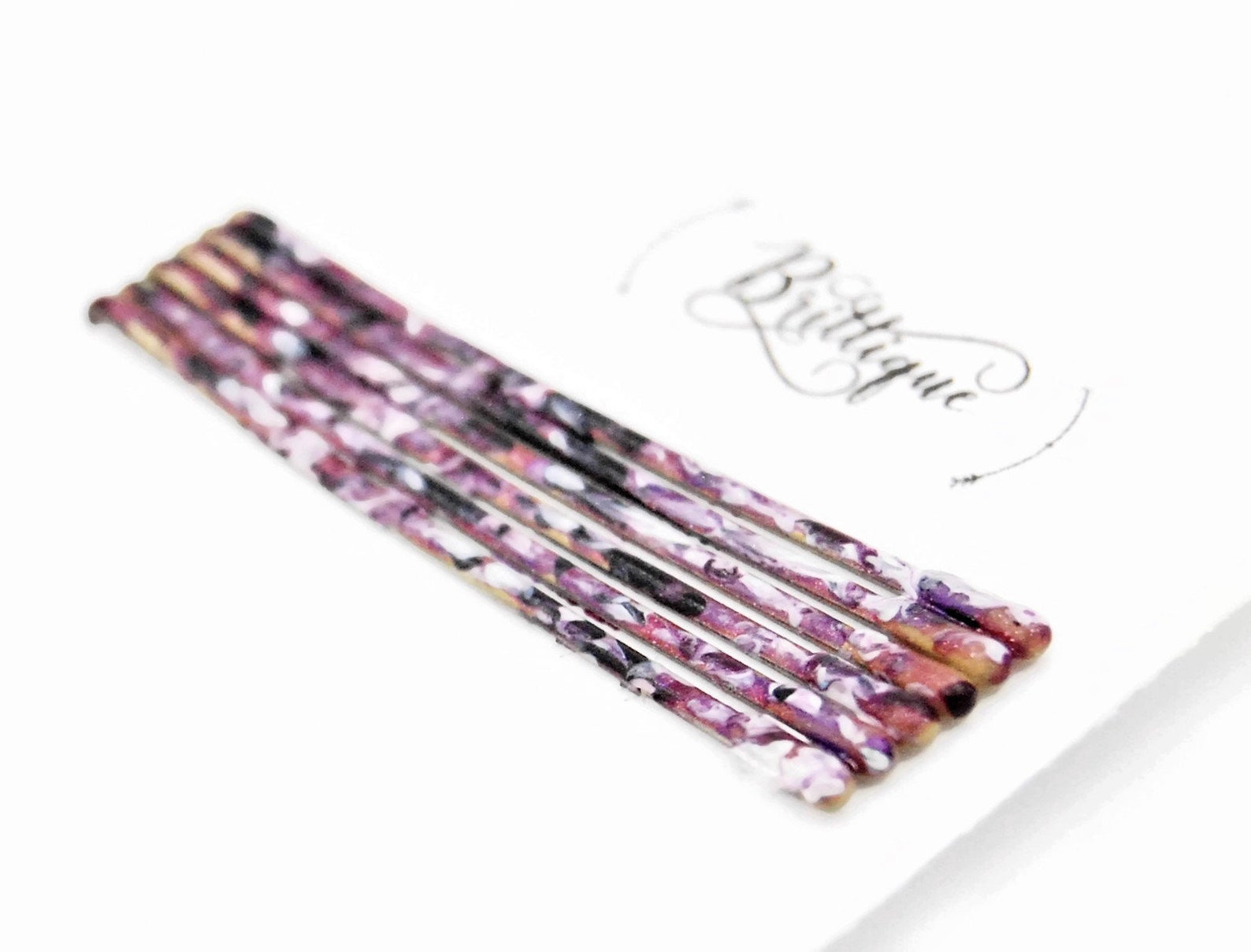 Pink colored bobby pins tie dye marble swirl pink marbled | Etsy