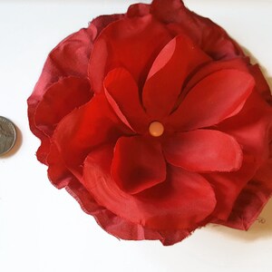 Large Red Flower Hair Pin, Large Flower Flamenco Hair Pin, Big Red ...