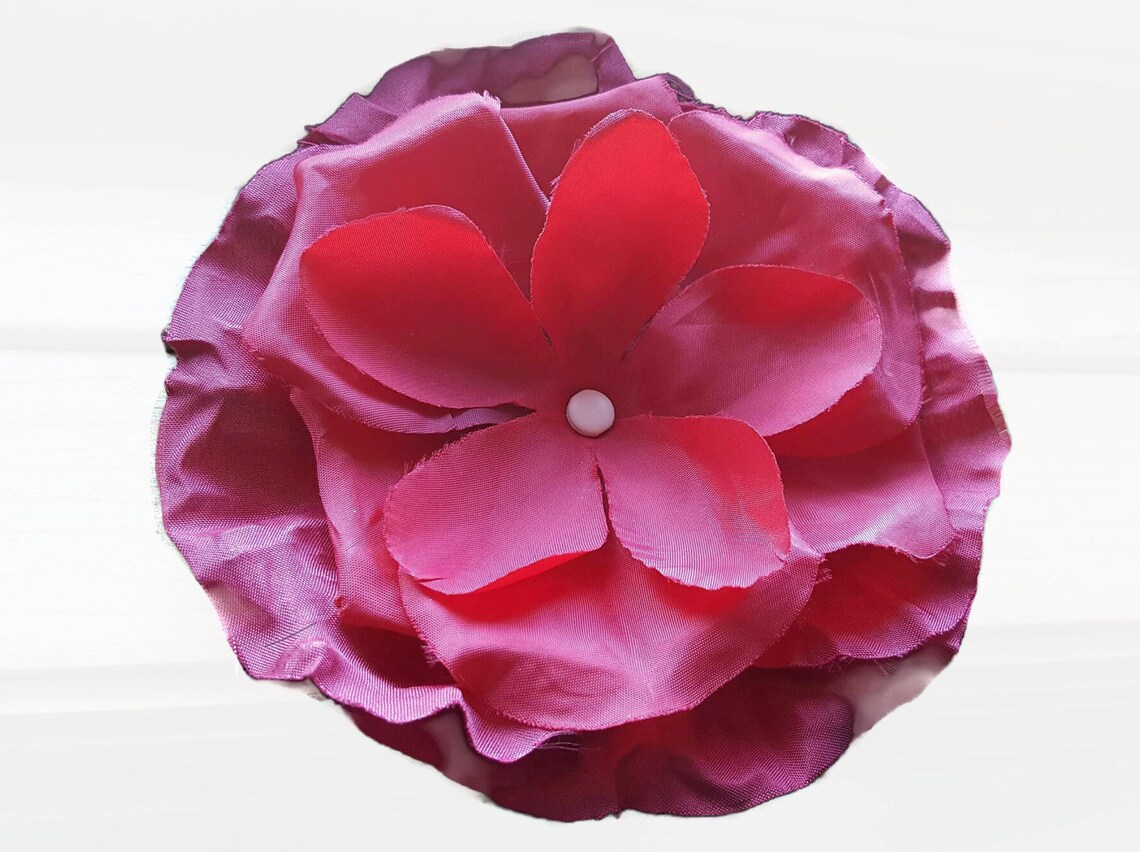 Large red flower hair pin large flower flamenco hair pin big | Etsy