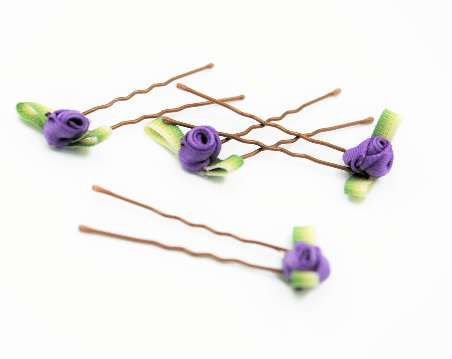 Purple Flower Hair Pins Purple Wedding Hair Pins Purple - Etsy