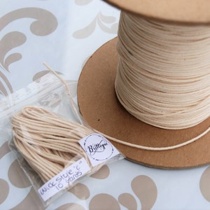 Medium Sized Candle Wicking, Cored Wicks for Melt and Pour Candle ...