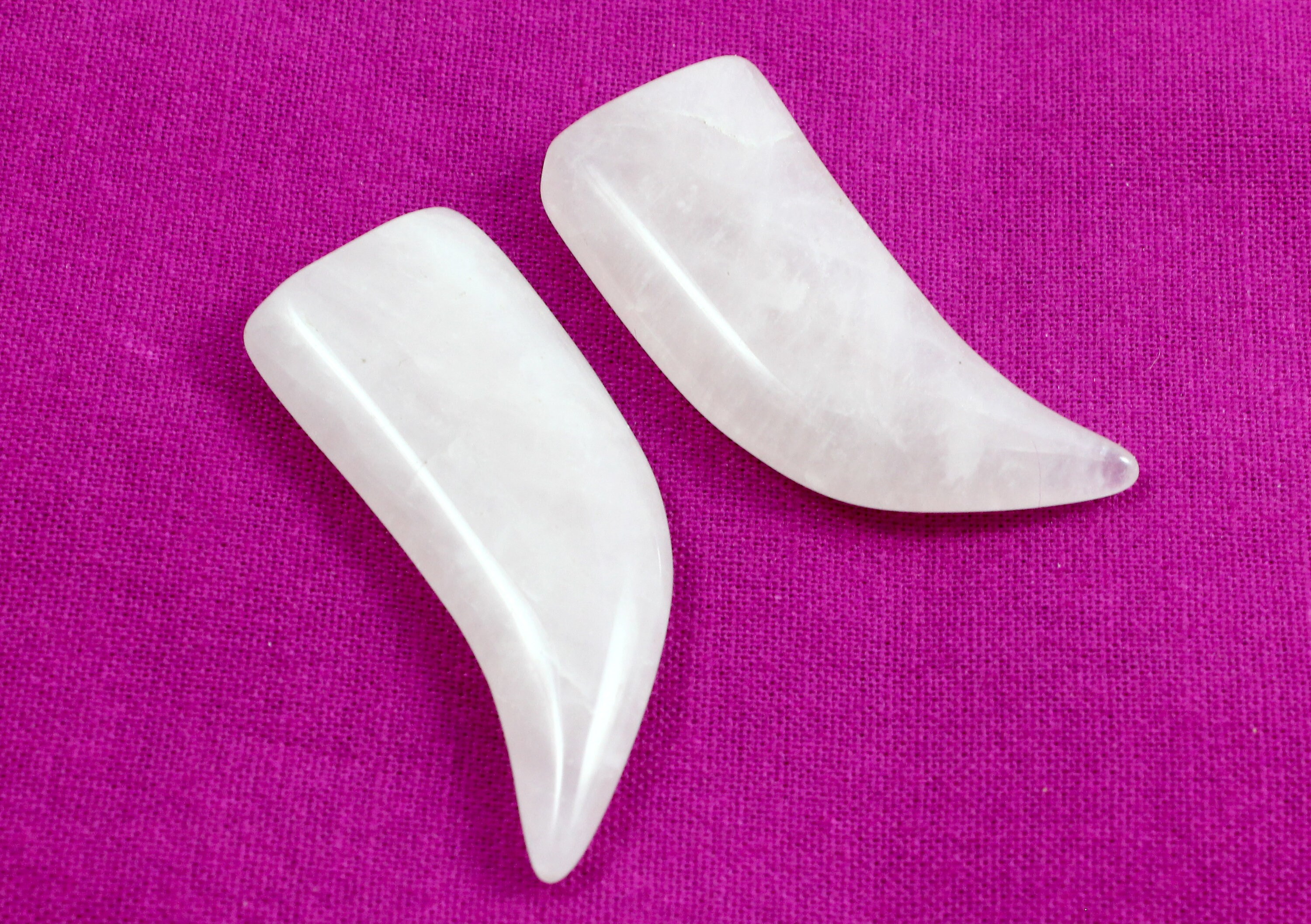 Rose Quartz Pendant. A Tooth Shaped Stone for Using in Wire | Etsy