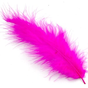 3-6 Inch Hot Pink Marabou Feathers 10 Bright Magenta Colored - Etsy Canada
