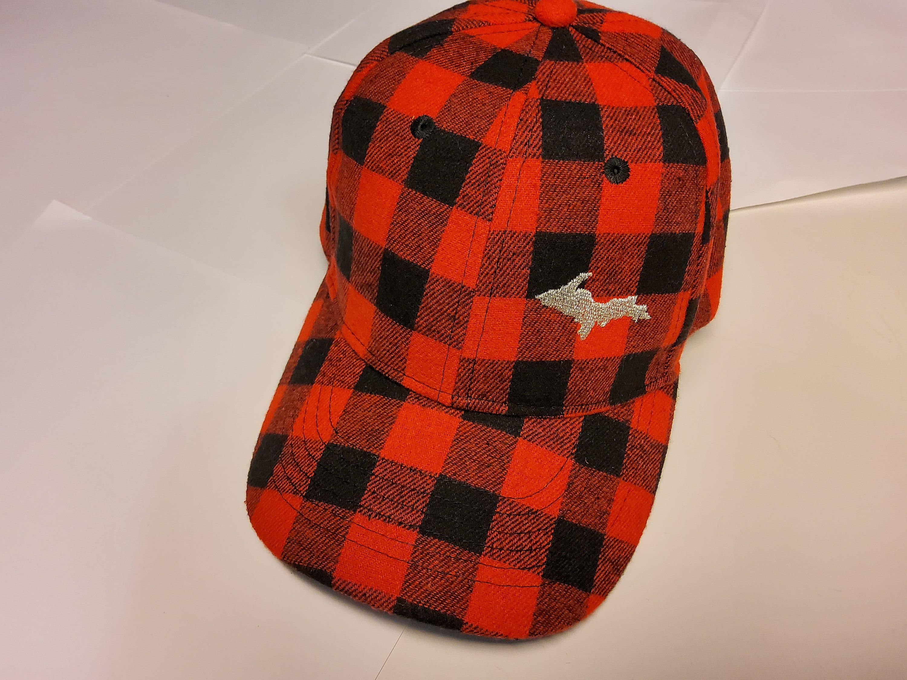 Yooper UP Logo Buffalo Check Hat Upper Peninsula Michigan, Adjustable ...