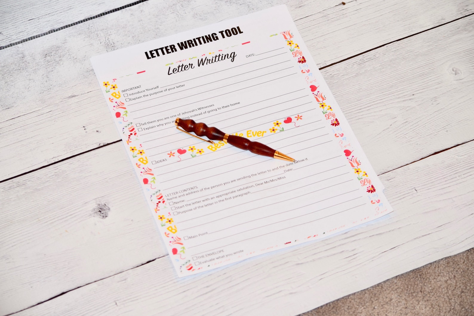 2 Letter Writing Notes Letter Writing JW Letter Writing JW - Etsy