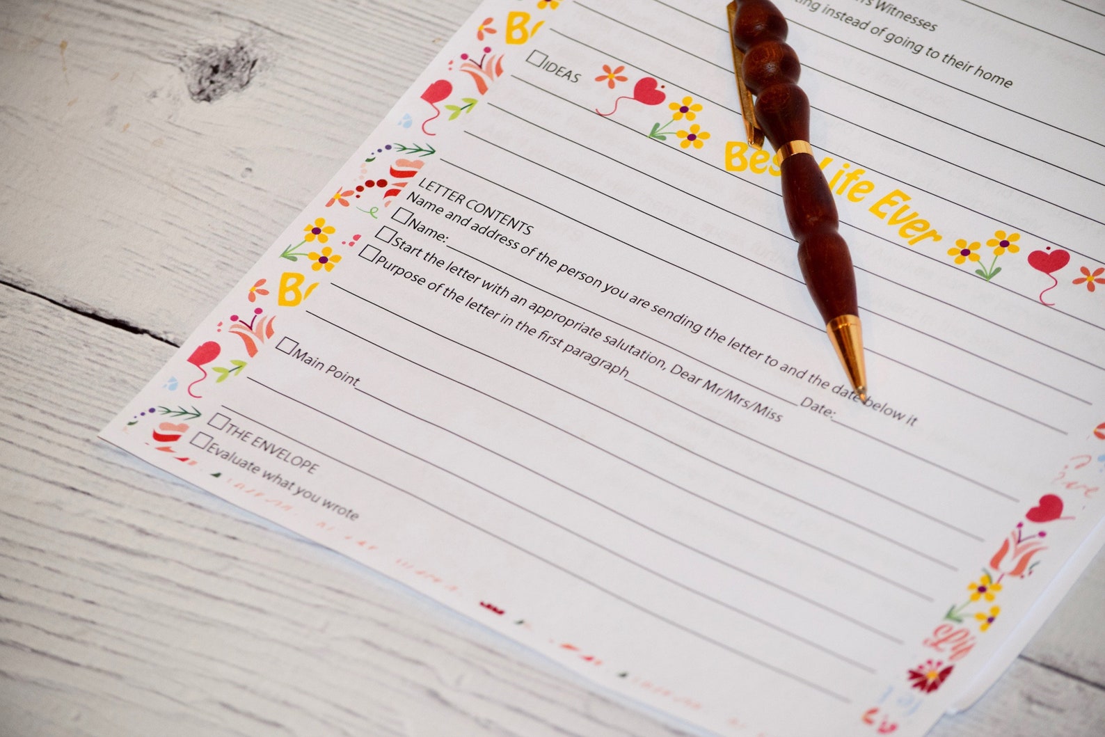 2 Letter Writing Notes Letter Writing JW Letter Writing JW - Etsy
