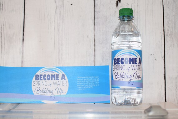 Water Label With 2 Spring of Water Labe JW Pioneer School - Etsy