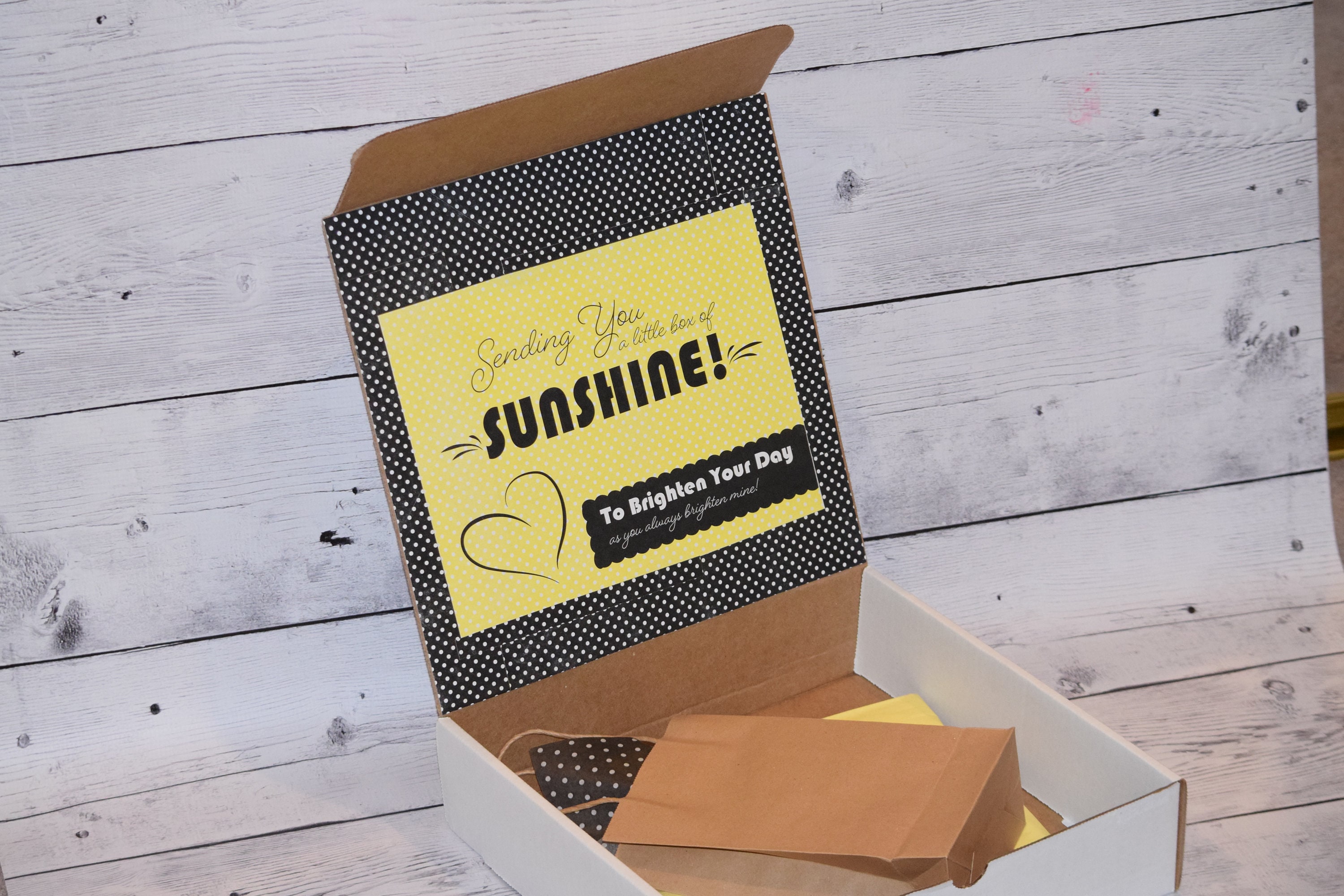 Sunshine Box Printable Brighten Your Day Brighten Your Day - Etsy Canada