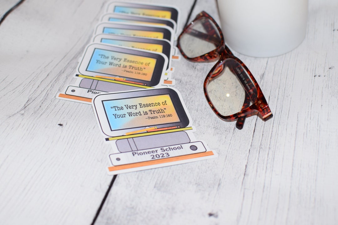Set of 6 Stickers, 2023 Pioneer School, Your Word is Truth, Year Text ...