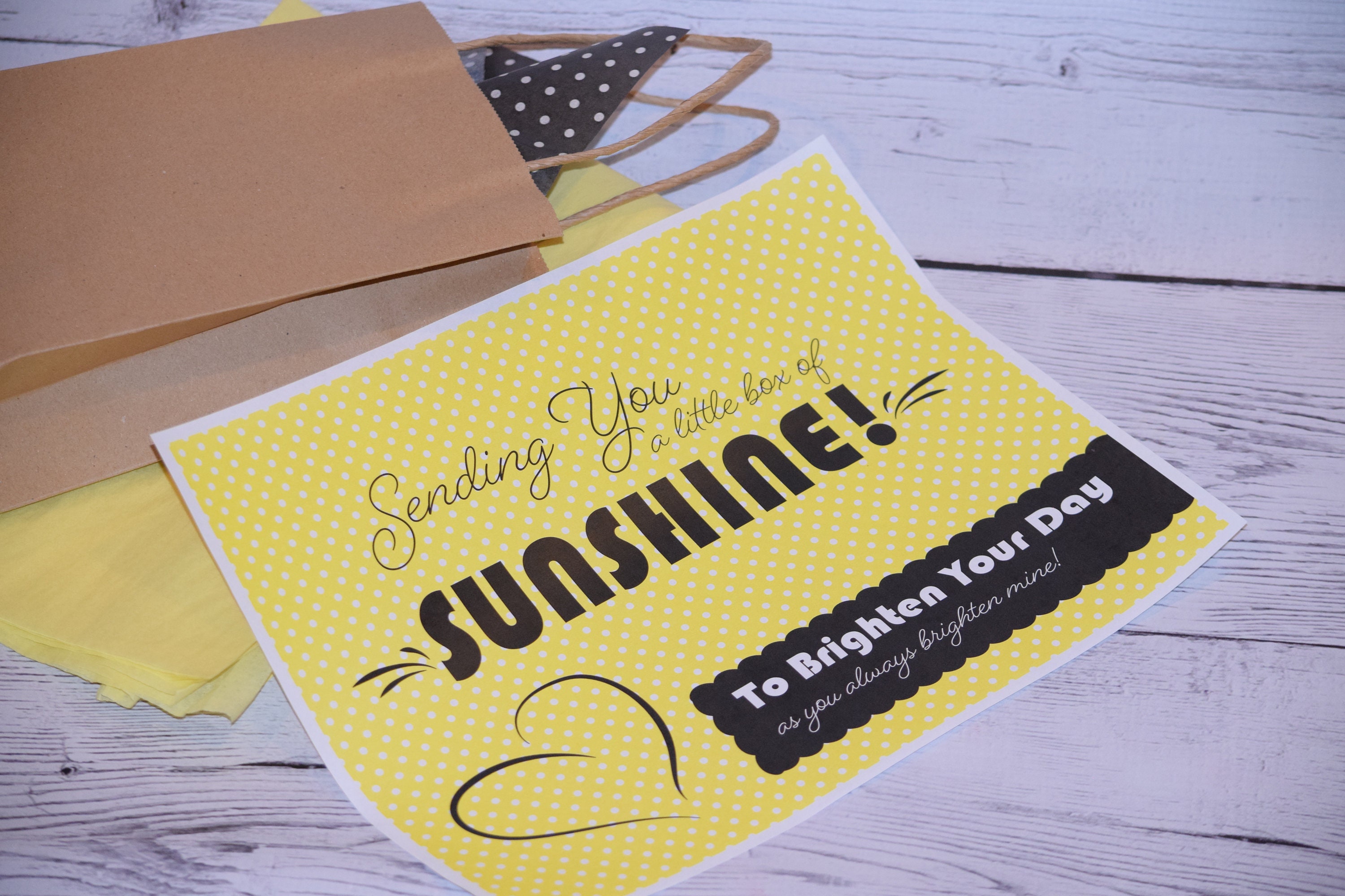 Sunshine Box Printable Brighten Your Day Brighten Your Day - Etsy Canada