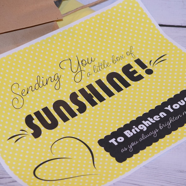 Sunshine Box Labels - Etsy