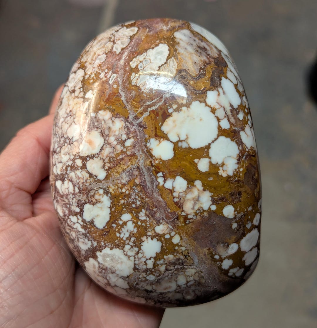 Wild Horse Magnesite Specimen – 4" Polished Arizona Stone – Hand ...