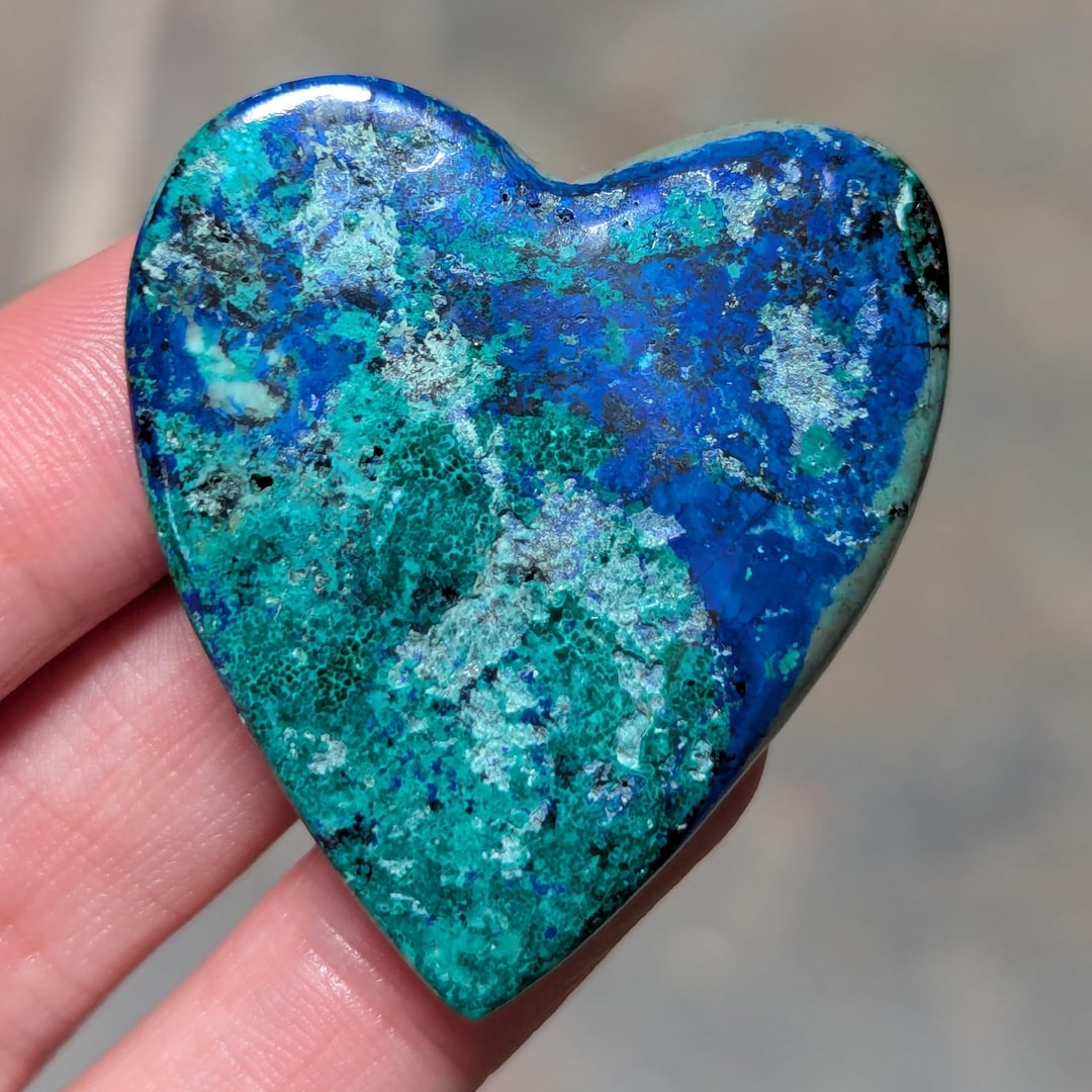 Double Sided Azurite Malachite Heart - United Verde Mine Jerome AZ ...