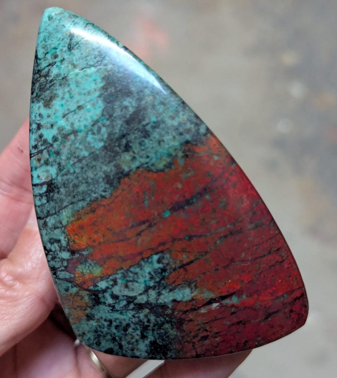 Rare Sonoran Sunrise Freeform Sculpture• Polished Cuprite Chrysocolla ...