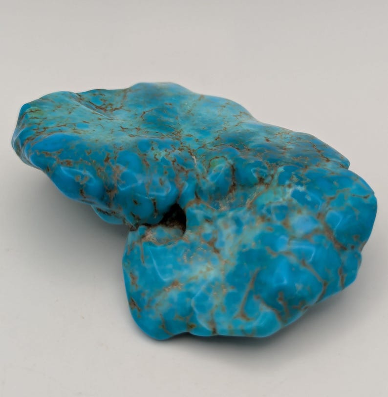 Polished Nacozari Turquoise Flat | Rare Blue Turquoise With Golden ...