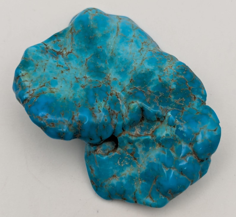 Polished Nacozari Turquoise Flat | Rare Blue Turquoise With Golden ...