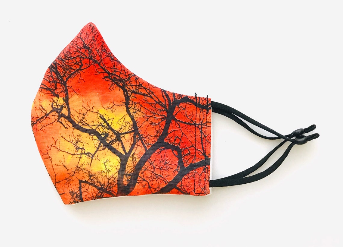 HALLOWEEN Spooky Face Masks Adult Teens Kids 100% Cotton | Etsy