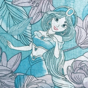 JASMINE Jungle Floral Disney Princess Cotton Fabric by the YARD 100% ...