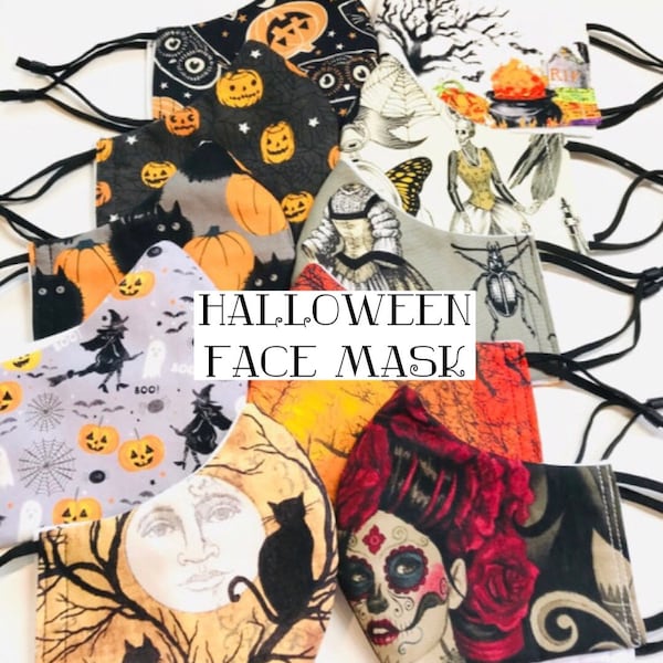 Halloween Face Masks - Etsy