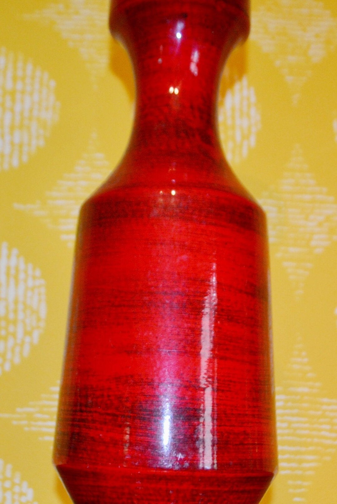 Vintage Ceramic Vase Red 70s Design Classic Retro Seventies Mid Century ...