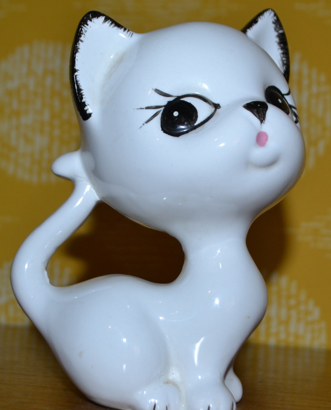 Vintage Ceramic Figure Cat 70s Retro Mid Century - Etsy