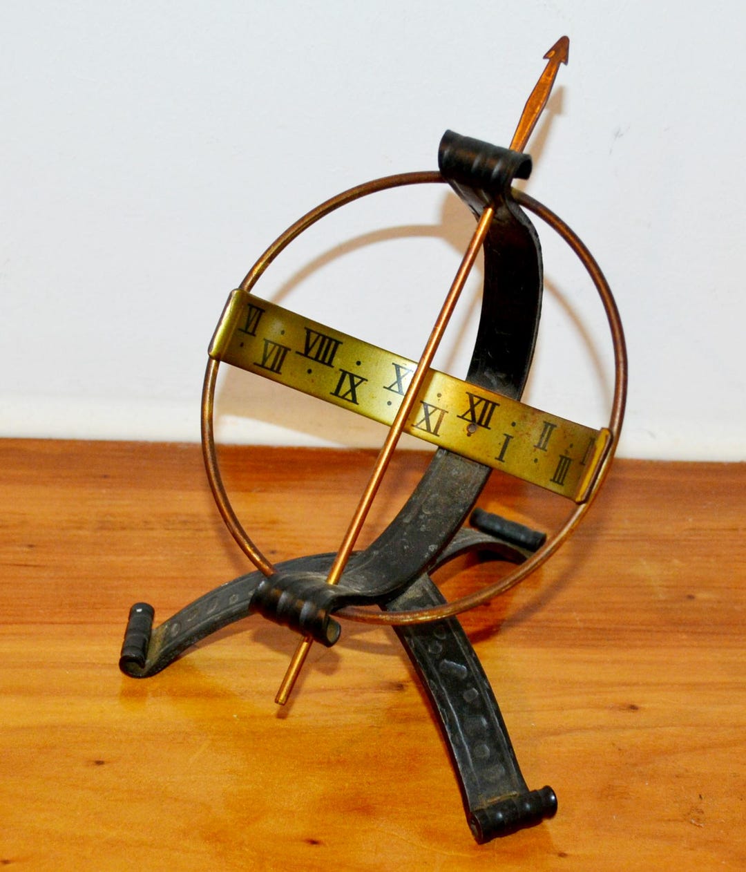 Beautiful Large Vintage Metal Decorative Sundial 60s Figure Decoration ...