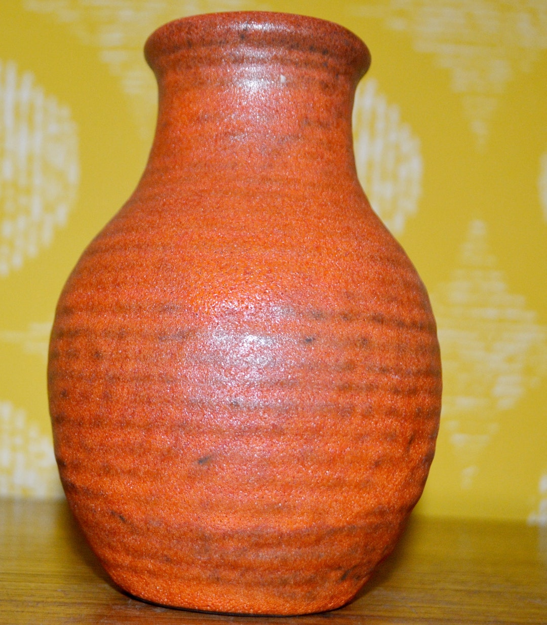 Small Vintage Ceramic Vase 70s Orange Retro Seventies WGK WGP Country ...