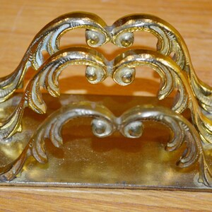Vintage Brass Note Holder 60s Gold-colored Mid Century, Retro, Shabby ...
