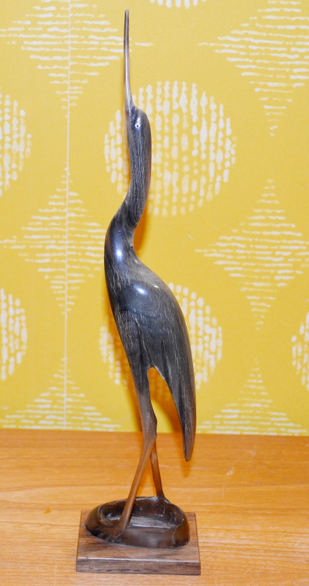 Vintage Figure Crane 60s Figure Decoration Retro Mid Century Shabby ...