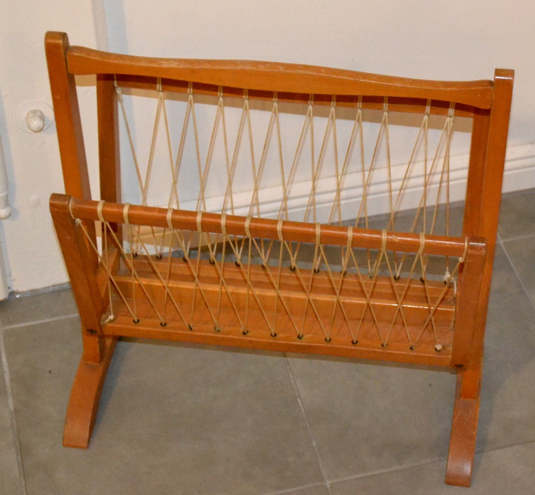 Beautiful Rare Vintage Newspaper Stand 60s Brown/beige Retro Mid ...