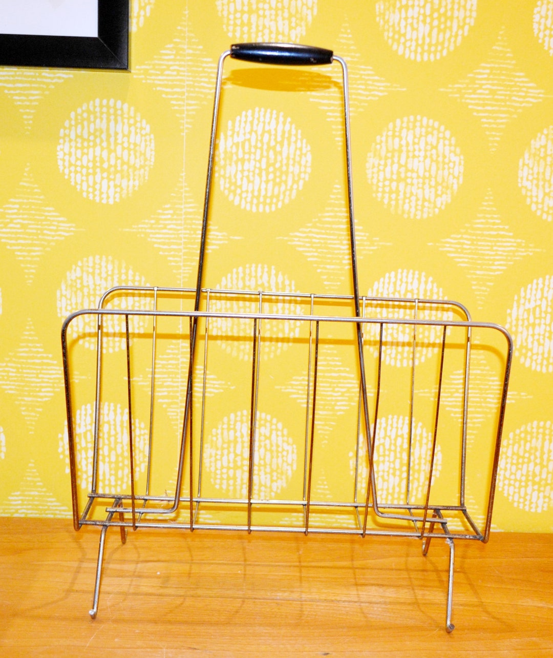 Vintage Newspaper Stand Brass 50s Retro Mid Century Rockabilly Shabby ...